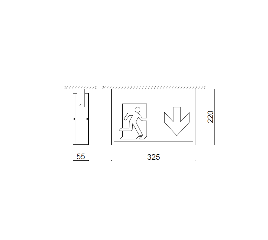 EXIT PLEK MINI CY | EAE Lighting