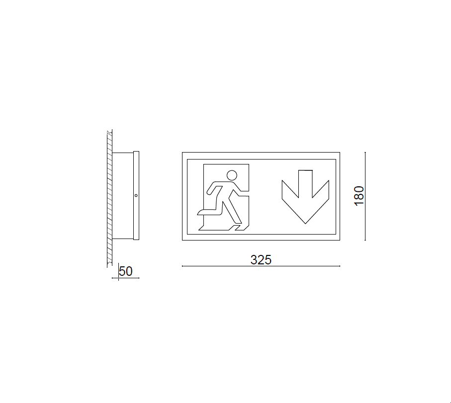 EXIT PLEK MINI TY | EAE Lighting