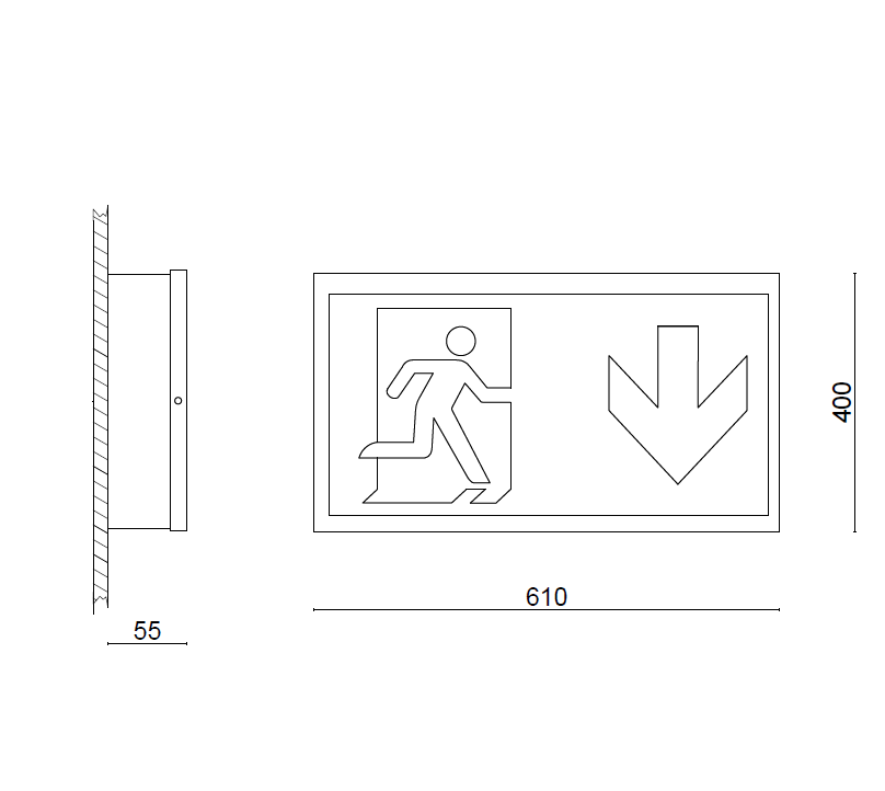 EXIT PLEK MAXI TY | EAE Lighting