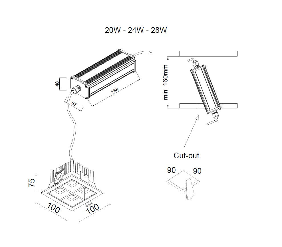 GIZA Recessed IP65 | EAE Lighting