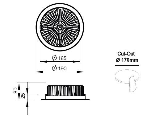 DOWNLED Ø190 NG | EAE Lighting
